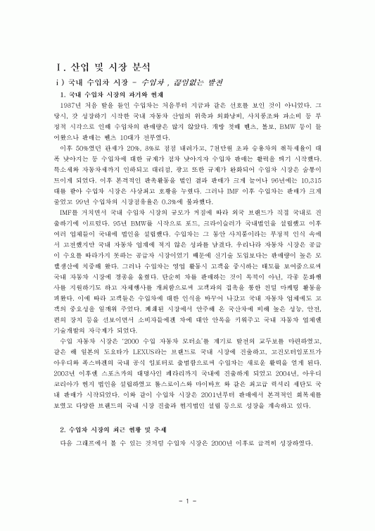세계적 자동차 업체 아우디 코리아의 국내 마케팅 전략 분석