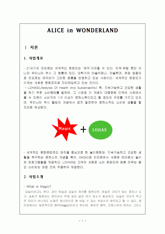 (경영 전략 성공 사례) LOHAS의 고 욕구를 완벽히 만족시킨 매직(magic) 경영 전략 분석