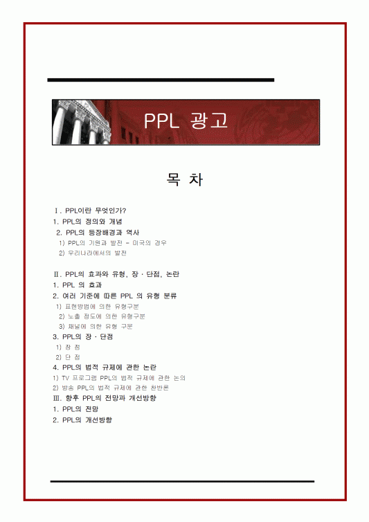 PPL 광고 분석 레포트 자료