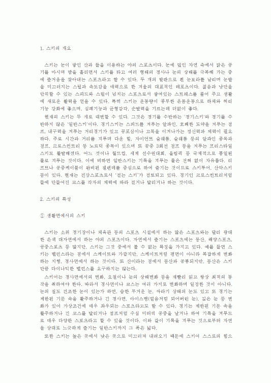 스키의 모든 것