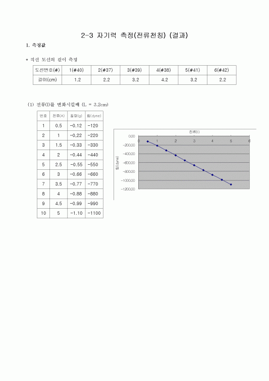 자기력 측정(전류천칭)