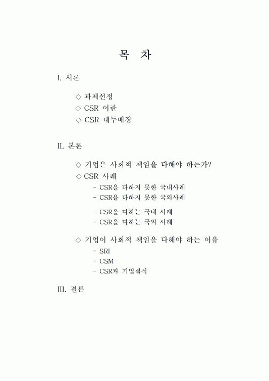 [CSR] 기업의 사회적 책임