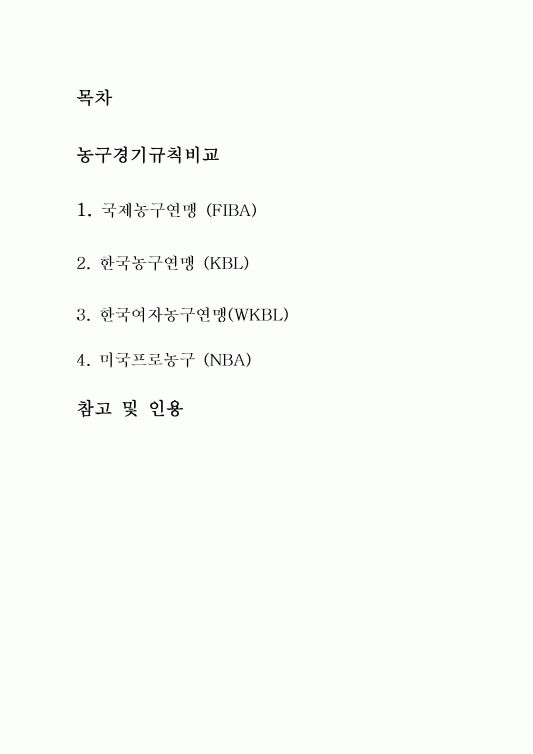 농구 경기 규칙
