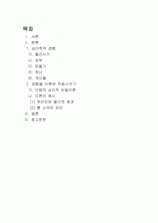 [심리이론적용]심리학-하지말라면 더 하고싶은 심리