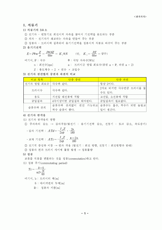 전기기기 핵심Database