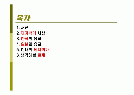 동양 사상의 기원 제자백가