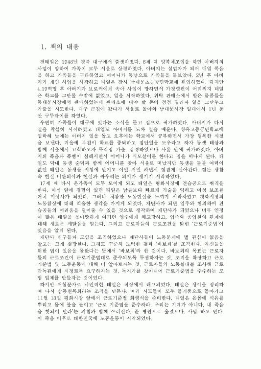 전태일 평전과 노동법