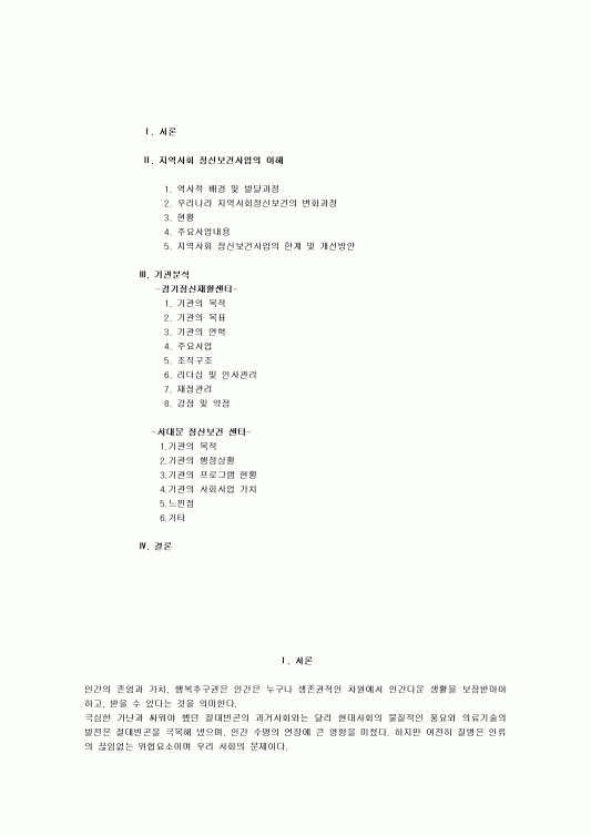 지역사회와 정신보건