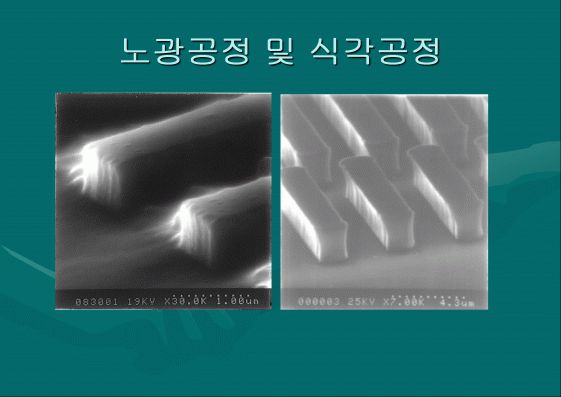 노광공정 및 식각공정 발표자료