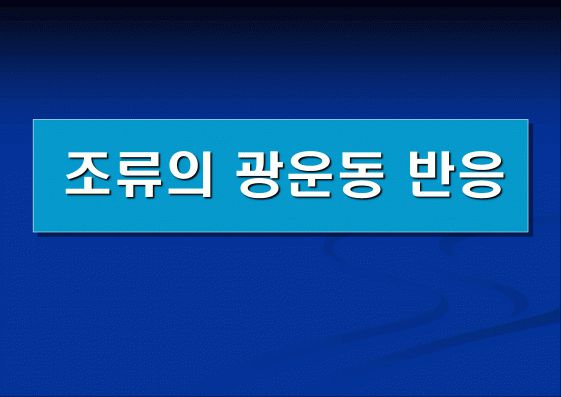 조류의 광운동 반응