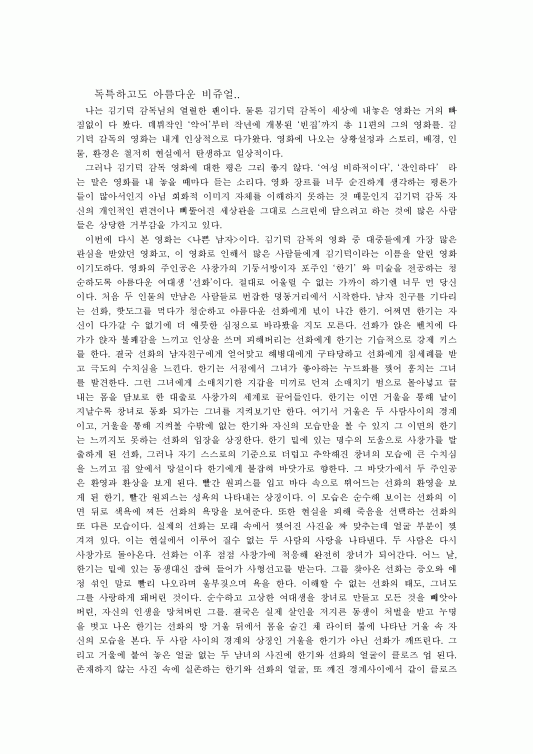 작가주의 영화감독 김기덕