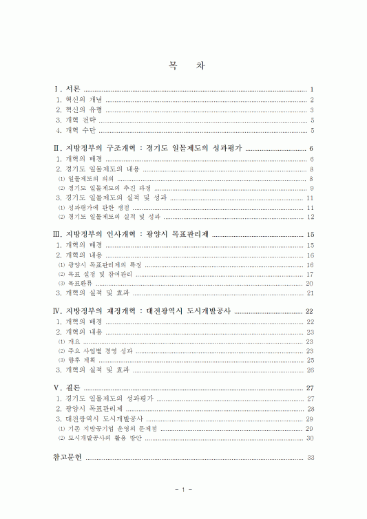 지방정부 혁신사례