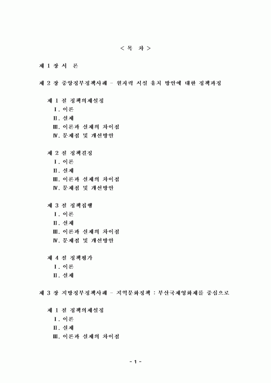 정책사례분석