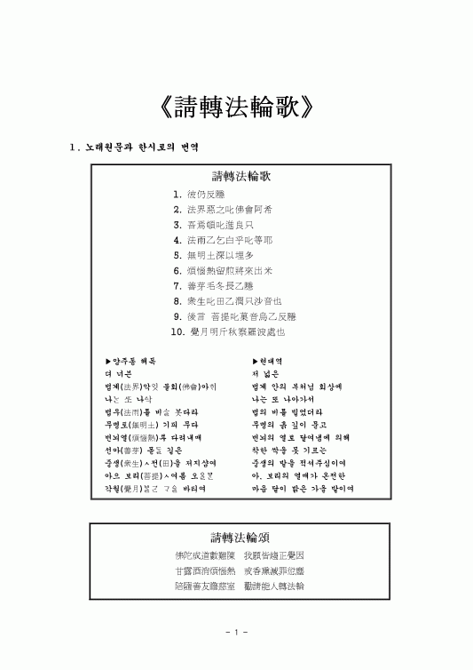 창전법륜가 원문 해석 연구사정리