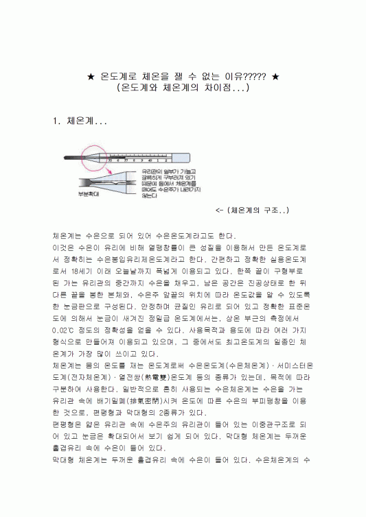 온도계와 체온계의 차이점