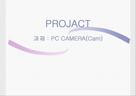 PC CAMERA(Cam) 레포트 자료