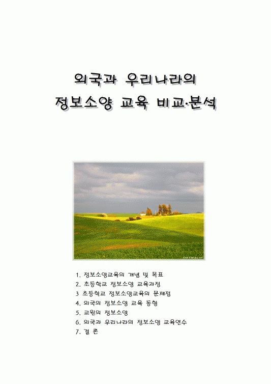 외국과 우리나라의 정보소양교육 비교분석