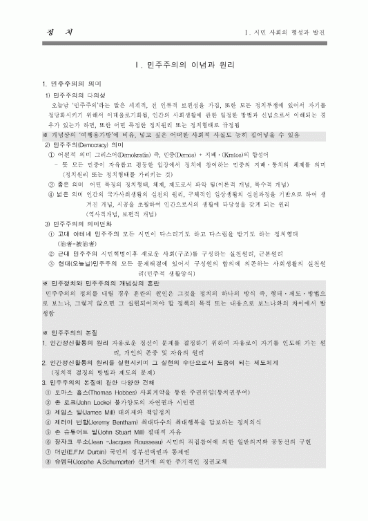 민주주의의 이념과 원리