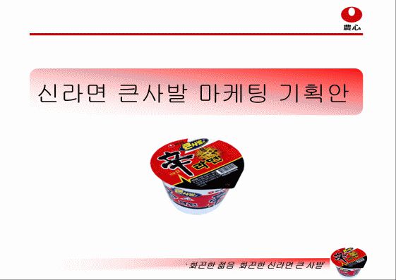 [브랜드마케팅]신라면 큰사발 마케팅 기획안