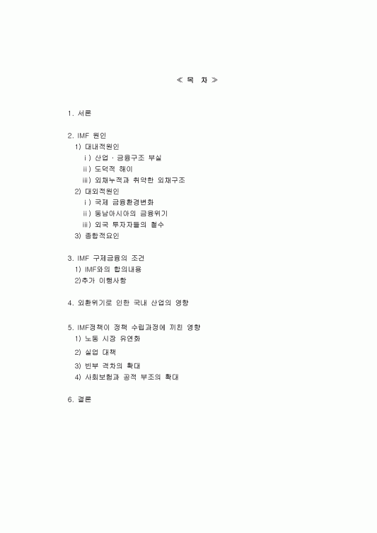 IMF 정책프로그램