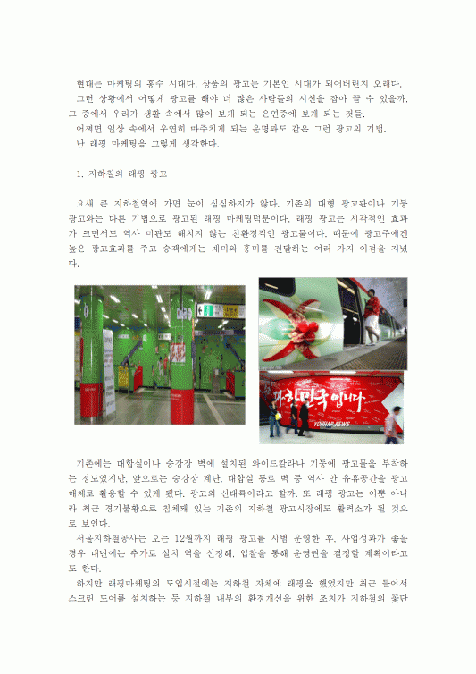 마케팅 기법 레포트 자료