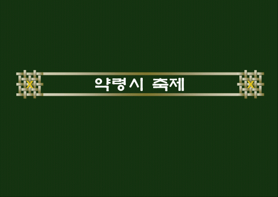 약령시 축제 분석 (발표자료-파워포인트)