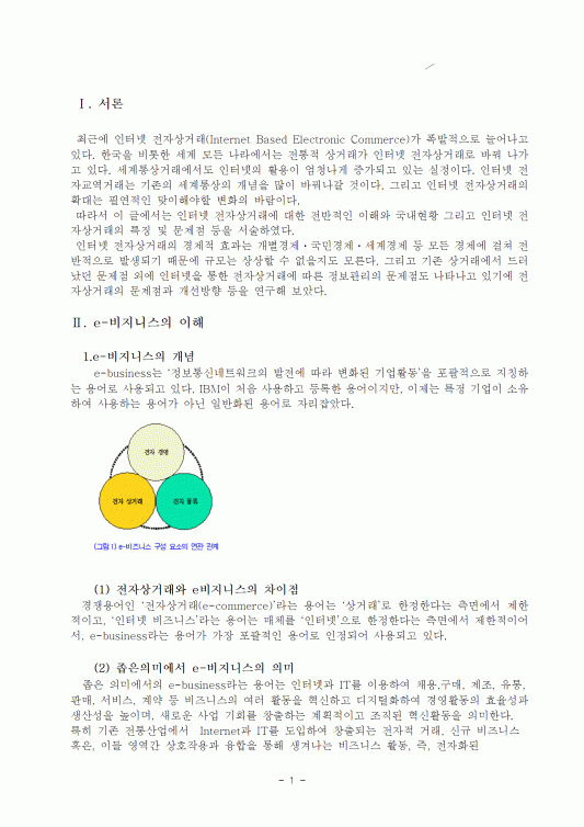 E-비지니스경영과 정보관리