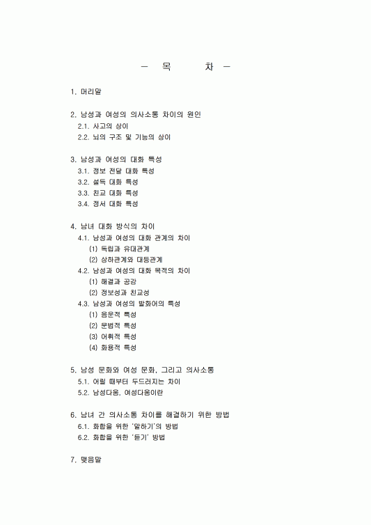 남성과 여성의 대화