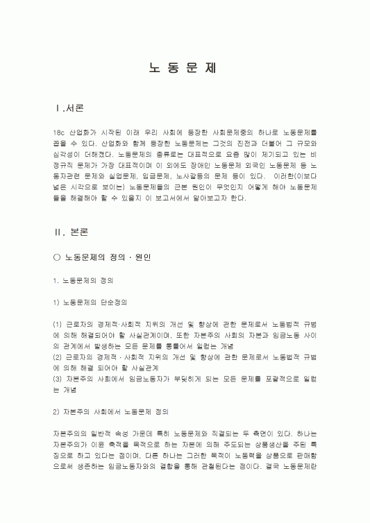 [사회문제론]한국사회 노동문제(장애인 외국인)