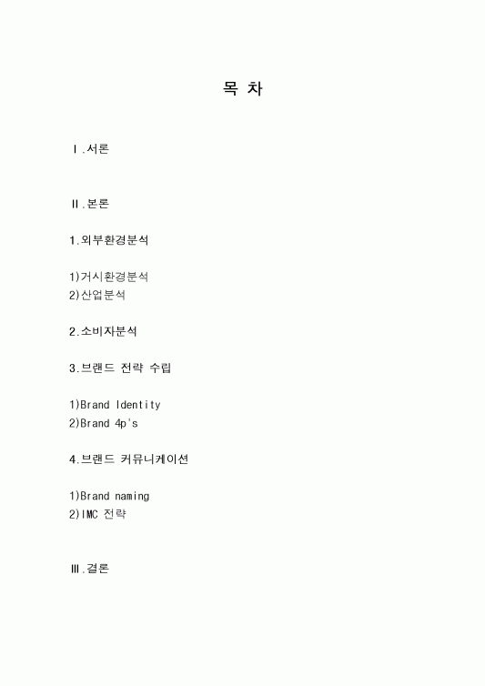브랜드 전략에 관하여