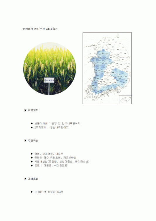 특수미의 종류와 특성