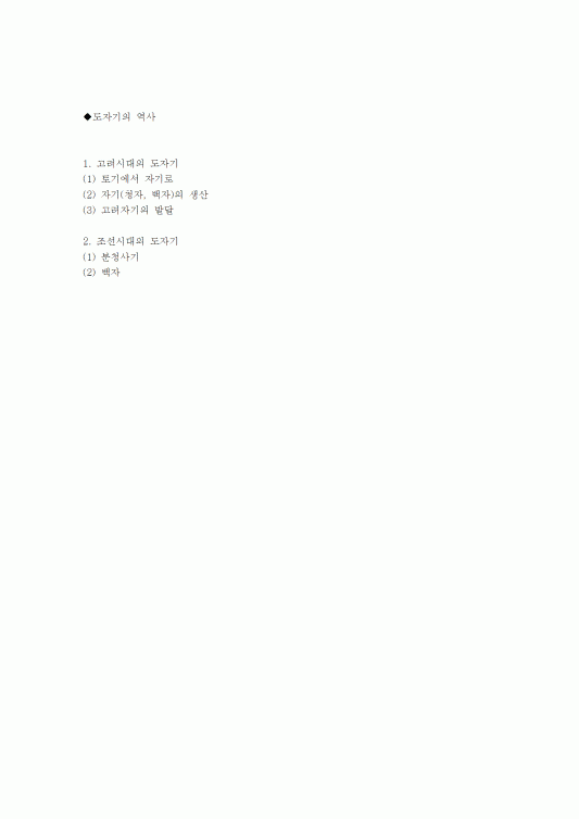 도자기의 역사