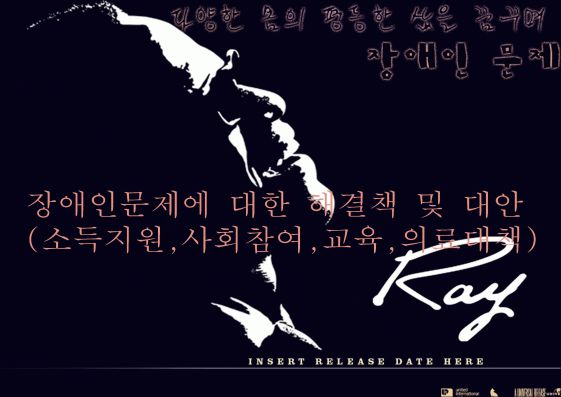 장애인문제에 대한 해결책 및 대안(소득지원,사회참여,교육,의료대책)