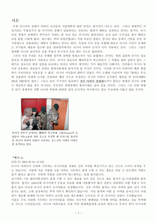 러시아 마피아와 한국 사회