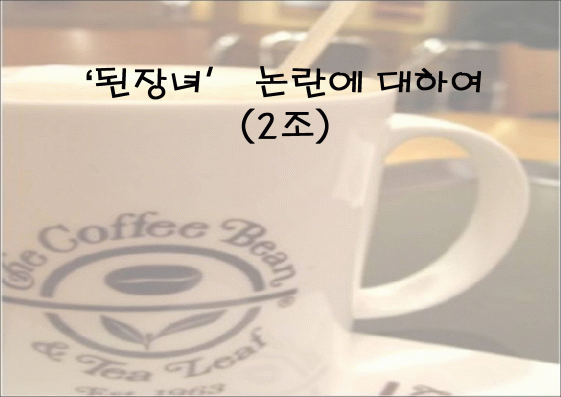 사회문화-된장녀 논란에 대하여