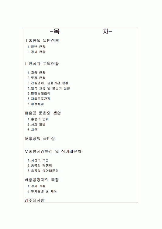홍콩의상거래문화