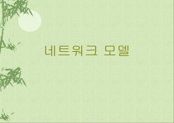 네트워크 모델