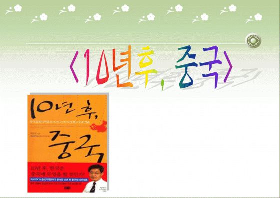 10년후 중국 ppt