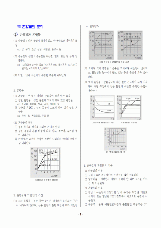 [과외]중학 과학 2-2학기 기말 04 혼합물의 분리