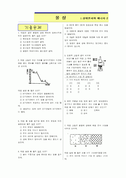 [과외]중학 과학 1-2학기 중간 예상문제 03