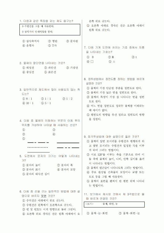 [과외]중학 기술 1-2학기 중간 예상문제 08