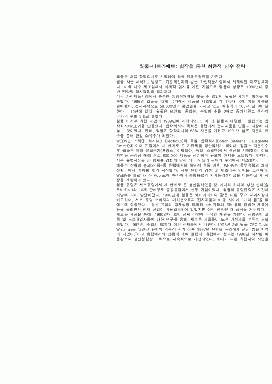 월풀 전략 레포트 자료