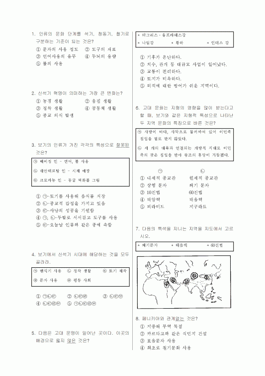 [과외]중학 사회 1-2학기 중간 예상문제 16