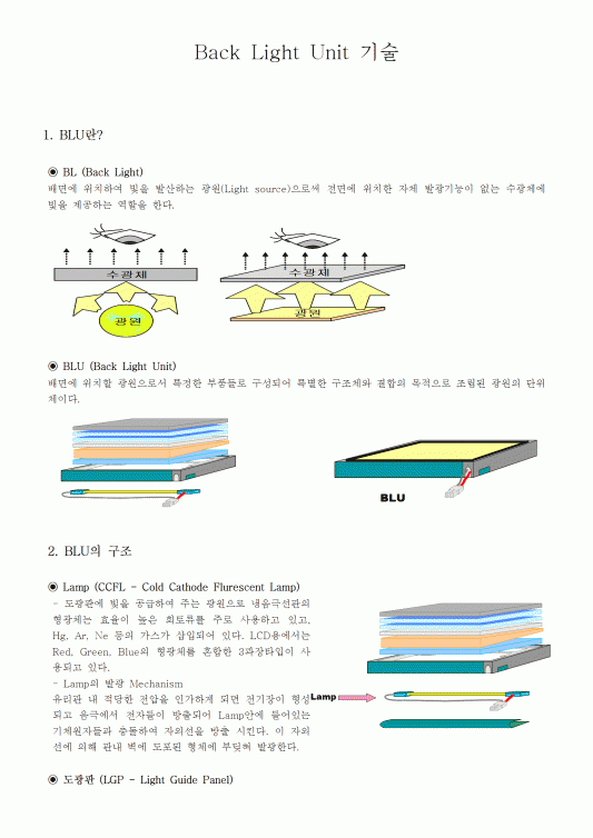 BLU기술의 특성