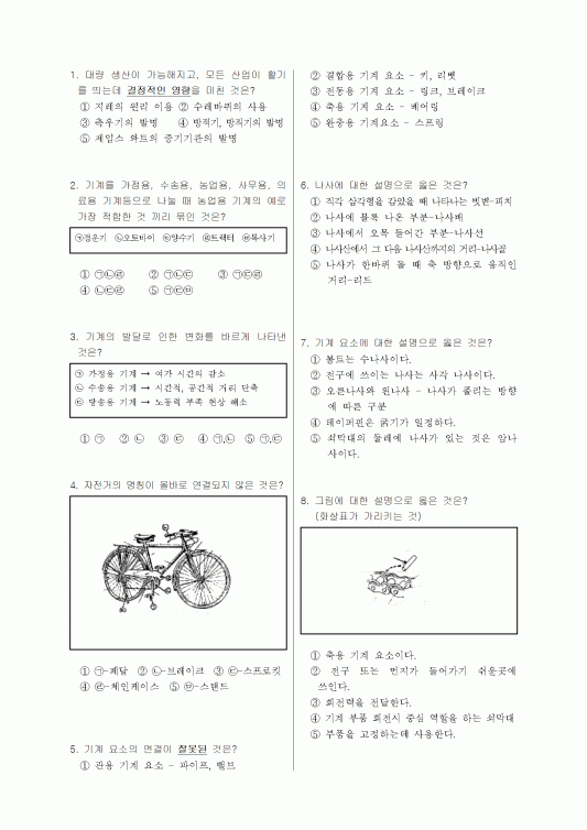 [과외]중학 기술 2-1학기 기말 예상문제 06