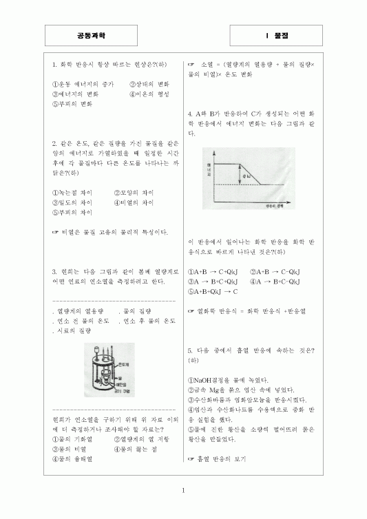 [과외]고등 공통과학-물 질 01