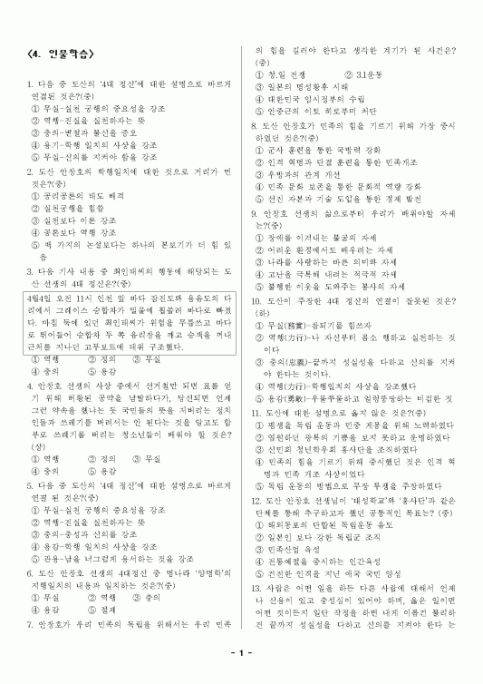 [과외]중학 도덕 중3-1-4 인물학습 01