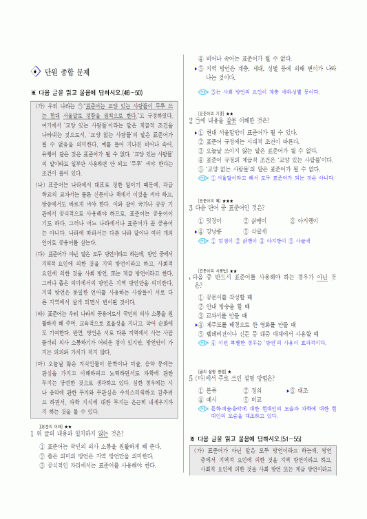 [과외]중학 국어 중3-1학기 02 단원 중심 내용 파악하기 02