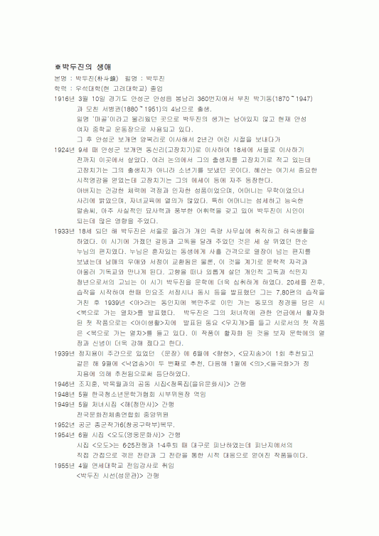 박두진의 생애