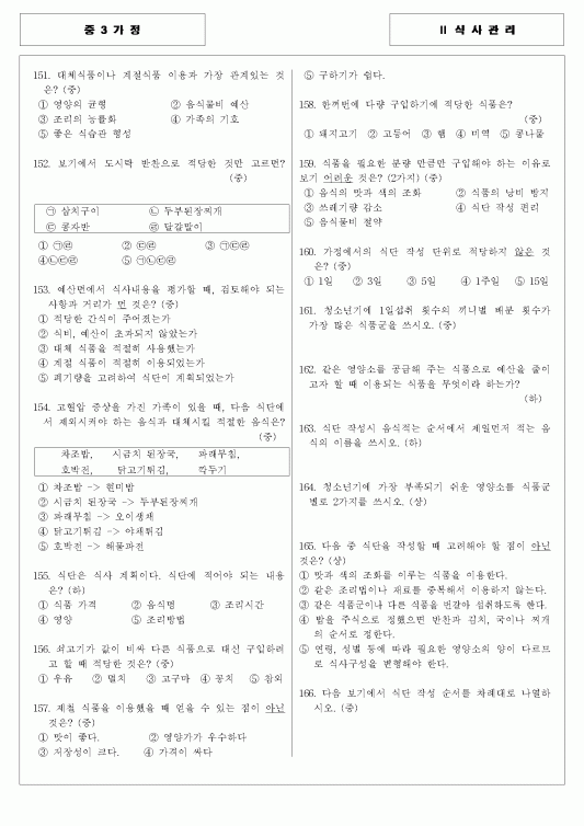 [과외]중학 가정 중3-2-1 하루의 식단과정 04